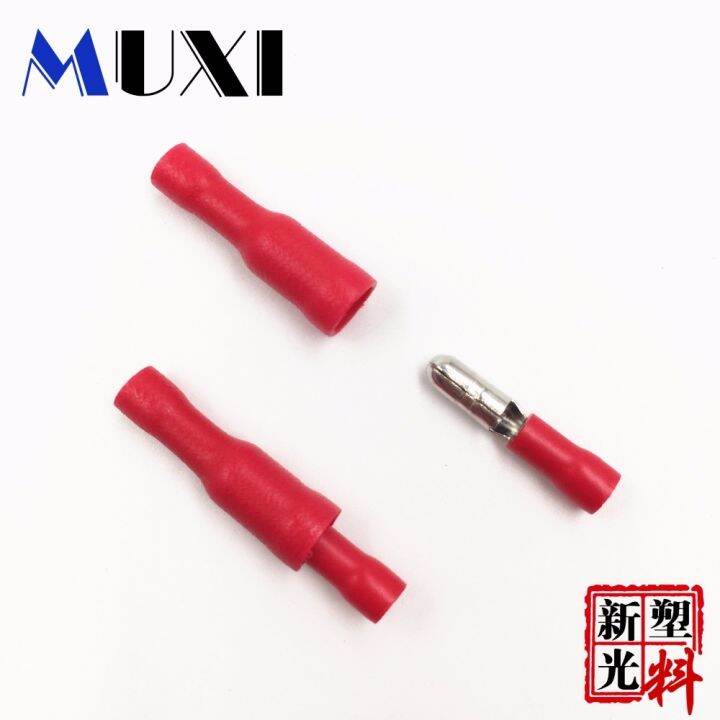 Hot 50pcs Red Male Female Bullet Connector Insulating Joint Crimp ...