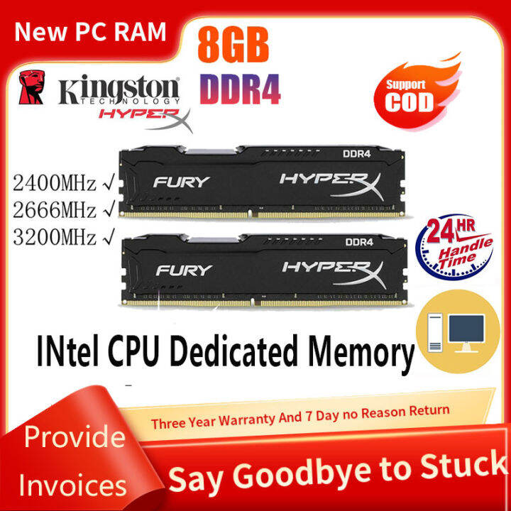 【3 year warranty】Kingston Hyperx Fury RAM DDR4 8GB 16GB 3200MHz 2666MHz 2400MHz Desktop INtel ...