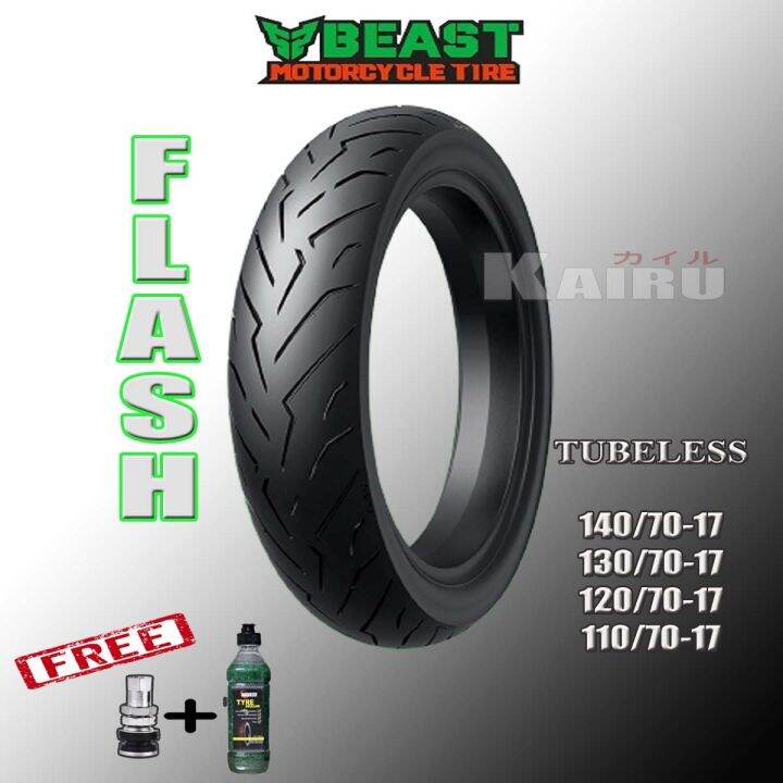 110/70-14 TL BEAST TIRE / MOTORCYCLE TIRE BEAST FLASH P6240 110/70 - 14 ...