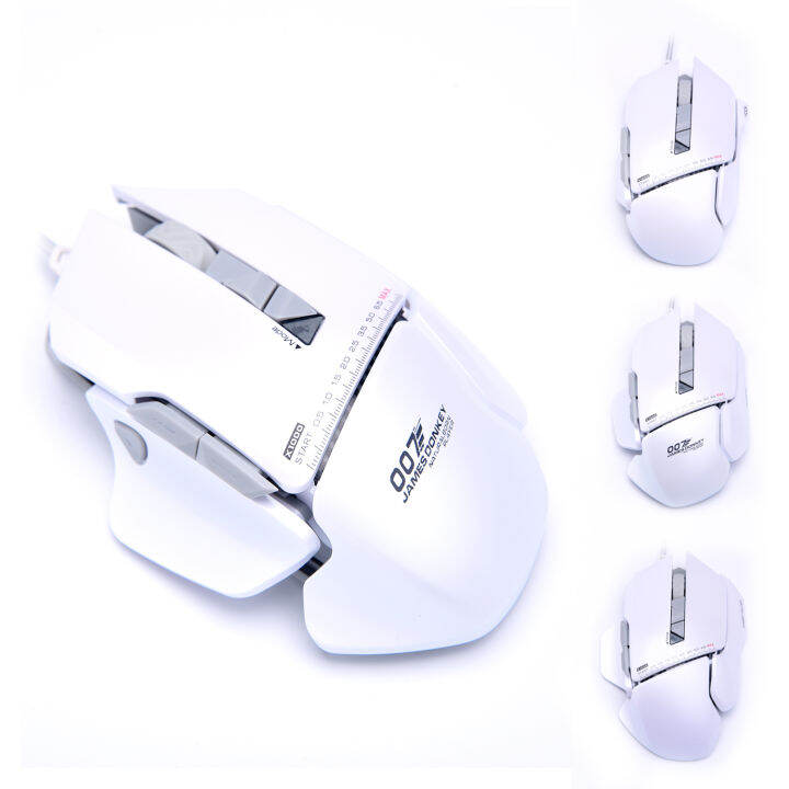 James Donkey 007 USB Wired Optical Laser Gaming Mouse - White | Lazada