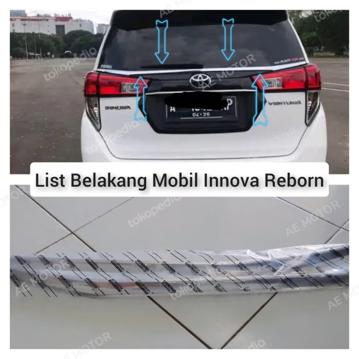 GARNISH LIST CHROME INNOVA REBORN VENTURER LIS PINTU BAGASI BELAKANG ...