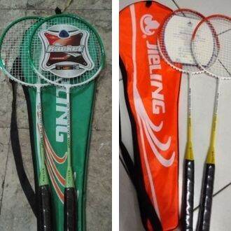 RAKET BADMINTON JIELING/ JIE LING ISI 2 TAS BATANG CARBON LENTUR ...