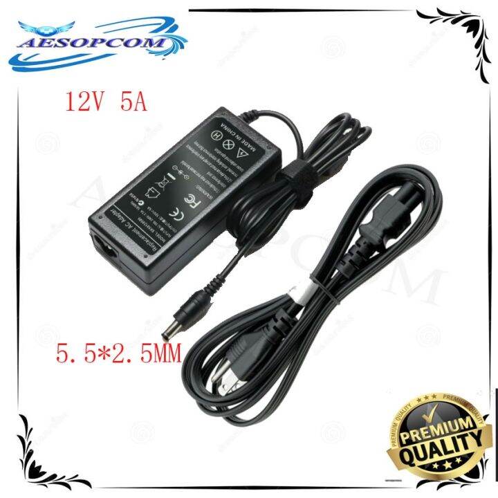POWER SUPPLY 12V 5A AC TO DC LED Adaptor For Vendo and Signage cctv dvr ...