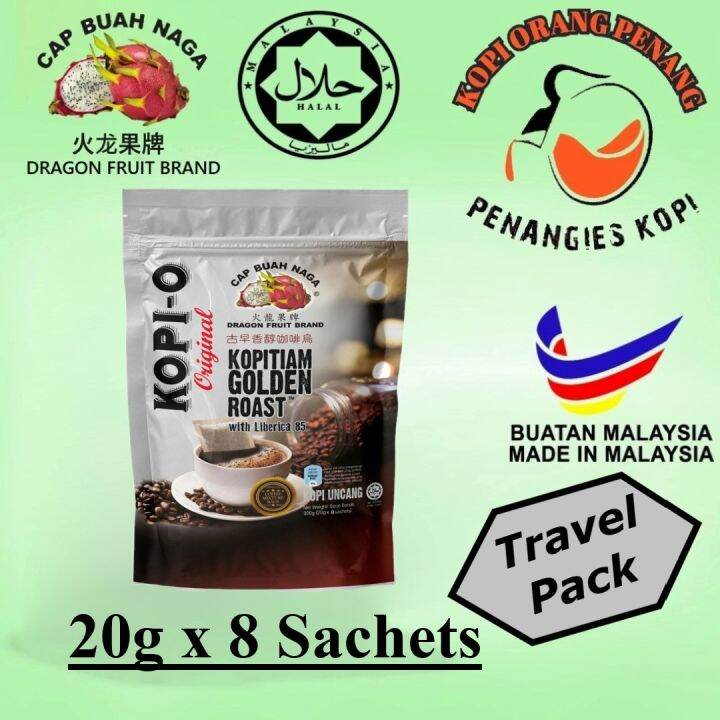 Dragon Fruit Brand Kopi-O Original (No Sugar) - Kopitiam Golden Roasted with Liberica (85) | Lazada