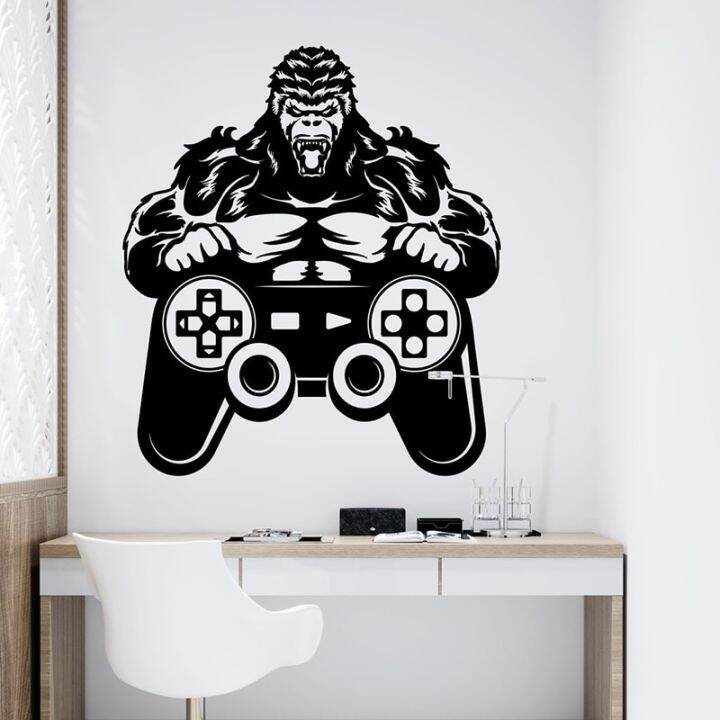 Stiker Dinding Vinil Gamer Ruang Permainan untuk Dekorasi Ruangan Anak ...