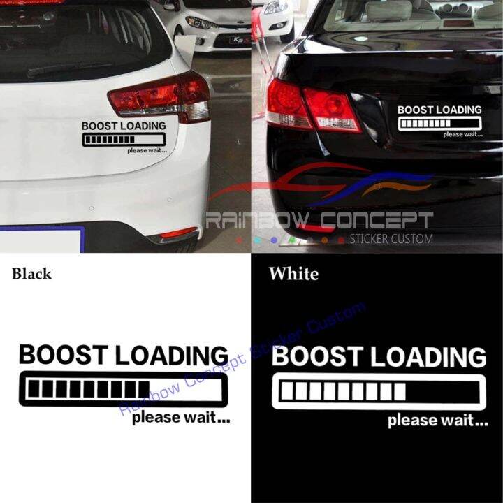 stiker variasi mobil bost loading pleace wait sticker cutting universal ...