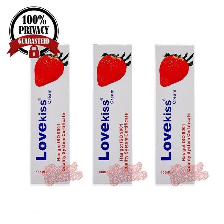 gesund-secret-corner-love-kiss-100ml-strawberry-lubricant-3pcs-bundle