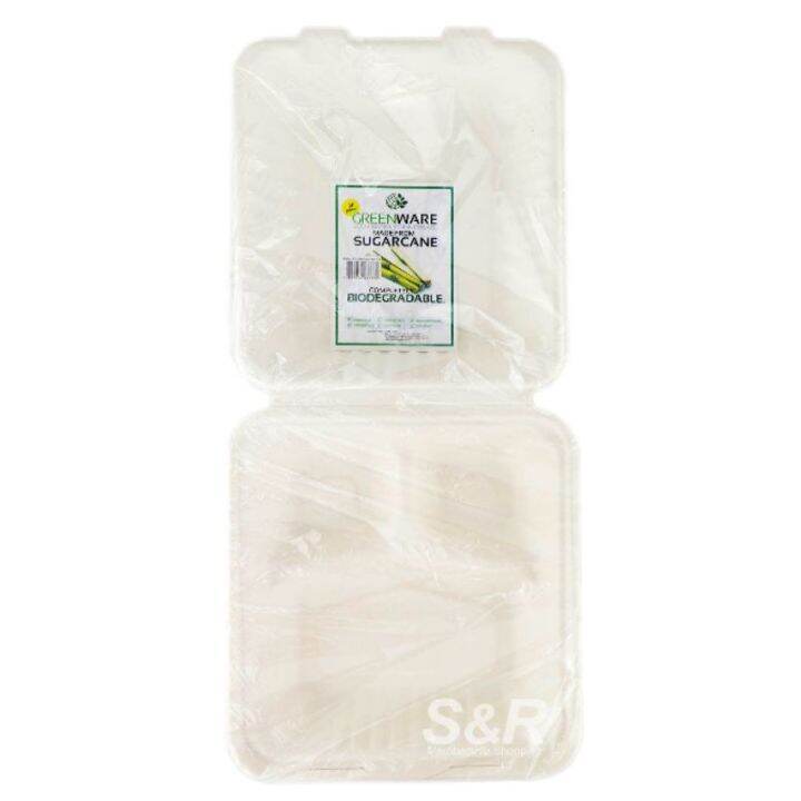 S&R Greenware Eco-Friendly Dinnerware Sugarcane 3 Compartments 50pcs ...