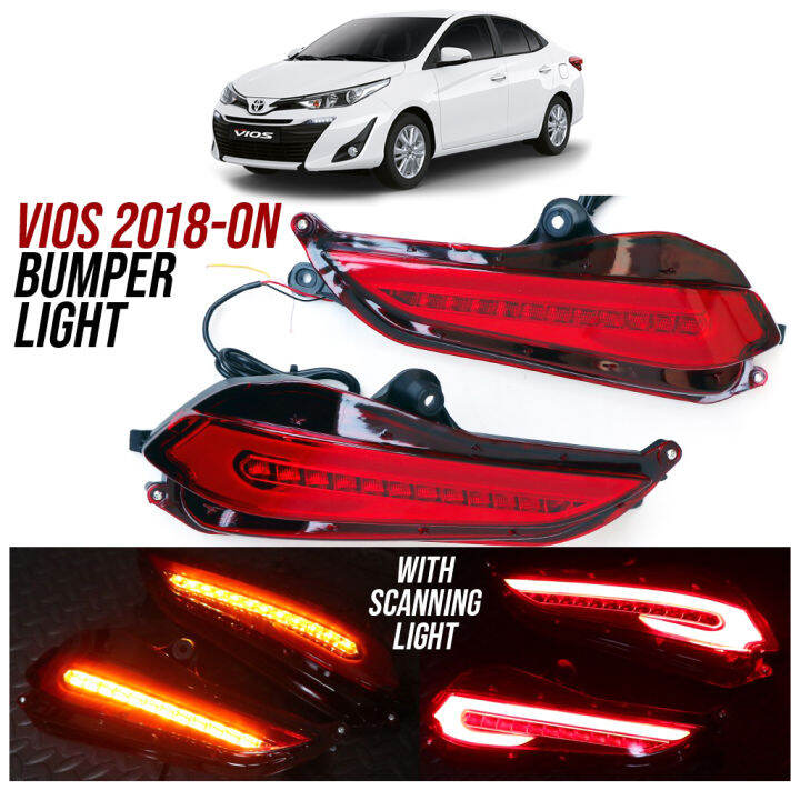 2018up Toyota Vios 4th Generation Gen4 Rear Bumper Light with Scanning ...