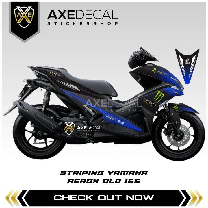Striping Aerox Old Monster Energy Sticker Motor Yamaha Aerox 155 Lama ...