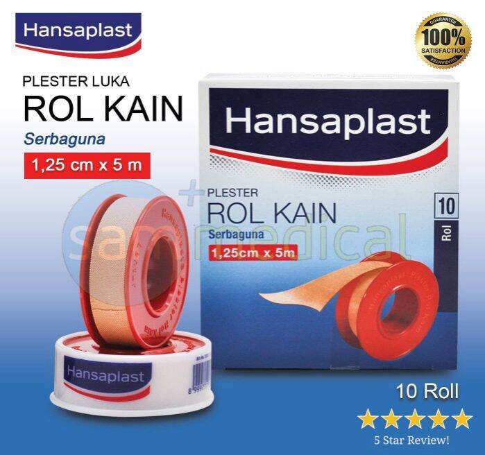Hansaplast Plester Rol Kain 1.25 cm x 5 m per PCS atau ROLL | Lazada ...