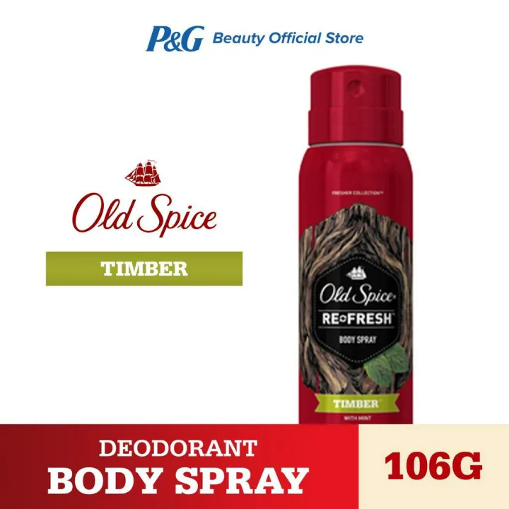 Old Spice REFRESH BODY SPRAY Timber 106g | Lazada PH