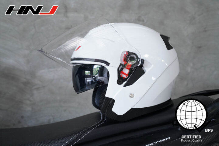 HNJ A4-006 Motorcycle half face helmet original dual visor open helmet ...