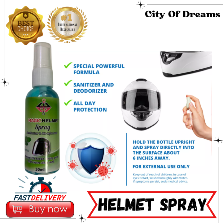 😍😍HELMET SPRAY SUITABLE FOR HELMETS , CYCLING CLOTHES, BOOTS, GLOVES ...