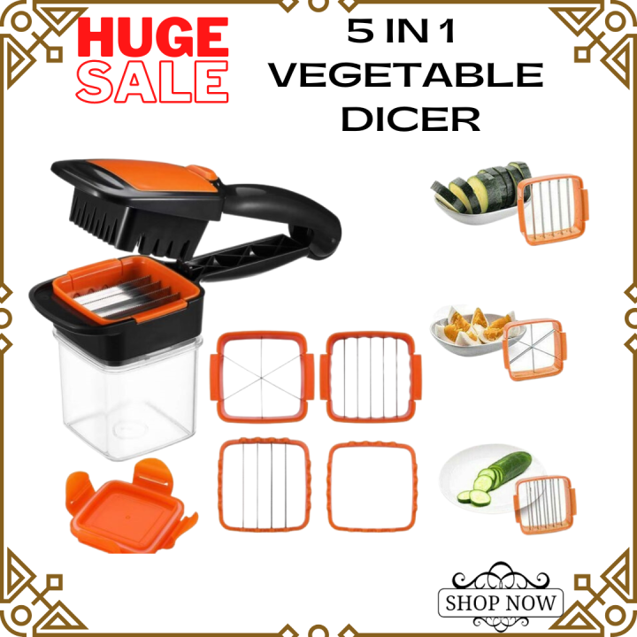 5in1 Dicer Fruit Vegetable Cutter Nicer Dicer Chopper | Lazada PH