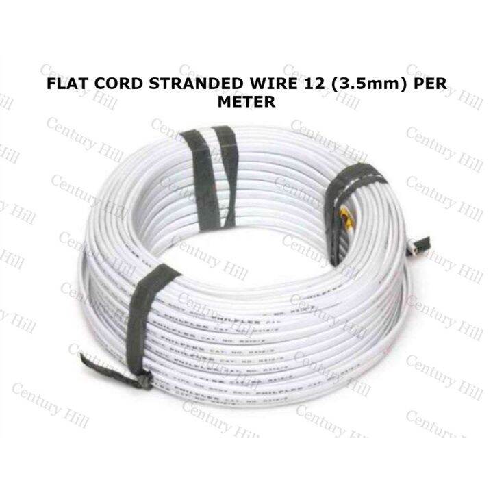 FLAT CORD STRANDED WIRE 12 (3.5mm) PER METER | Lazada PH