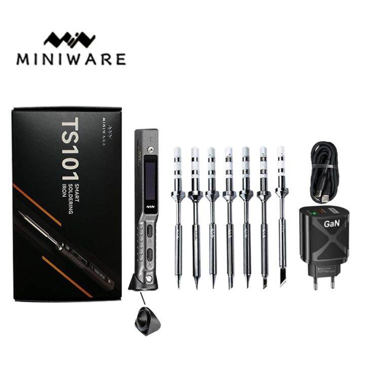 Original TS101 Soldering Iron 65W Mini Programmable Thermostat LCD Displays TS100 Soldering Iron ...