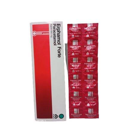 ERPHAMOL FORTE STRIP 10 TABLET~ PARACETAMOL 650MG | Lazada Indonesia