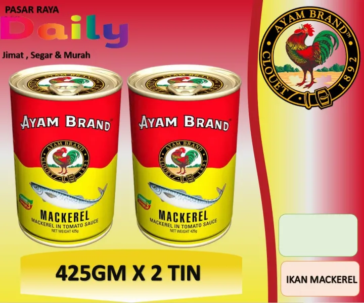 AYAM BRAND MACKEREL 425GMx2TIN (TALLS) | Lazada