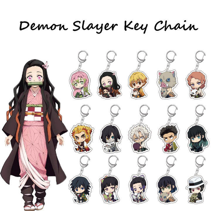 TANFU Cute Kamado Tanjirou Kimetsu no Yaiba Tomioka Giyuu Acrylic Key ...