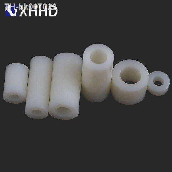 ∋ M3 M4 M5 White Round Nylon Threadless Plastic Spacer Abs Hollow