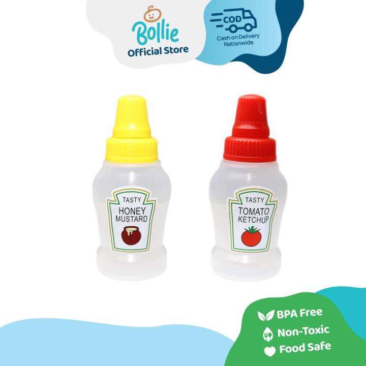 Bollie Baby 2pcs Mini Ketchup Honey Condiments Bottle (for Bento or ...