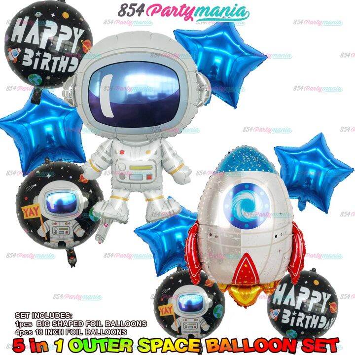 outer space astronaut balloons 5pcs foil balloon space shuttle ...