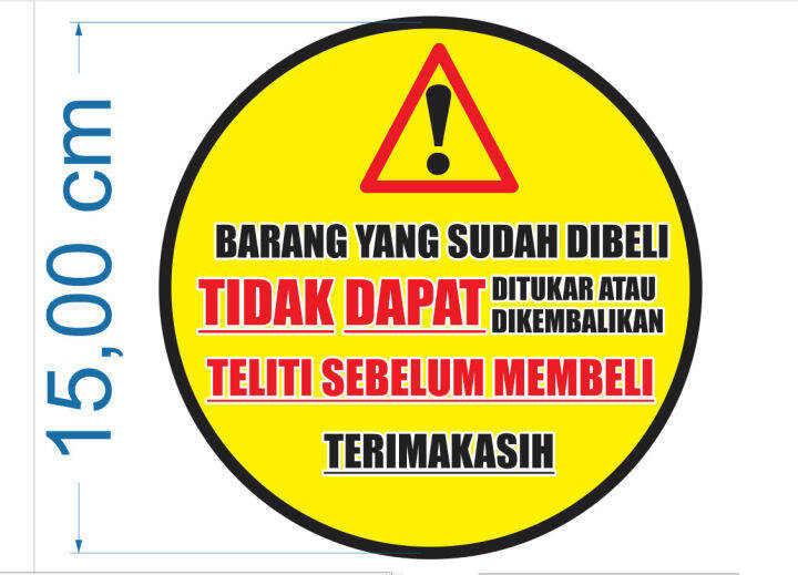 stiker teliti sebelum membeli | Lazada Indonesia
