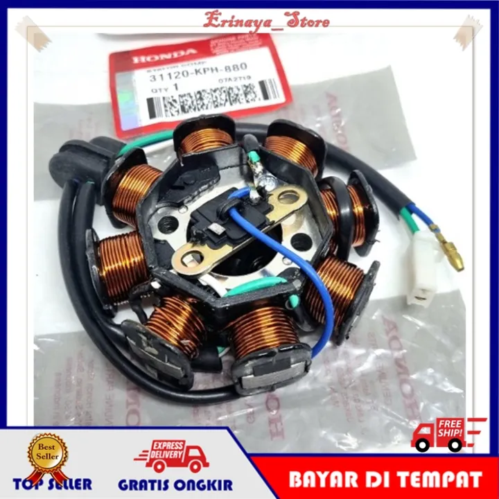 ORIGINAL AHM Spull Spul Assy Motor Honda Pulser Karisma Kharisma Supra X 125 Stator Old Lama KPH ...