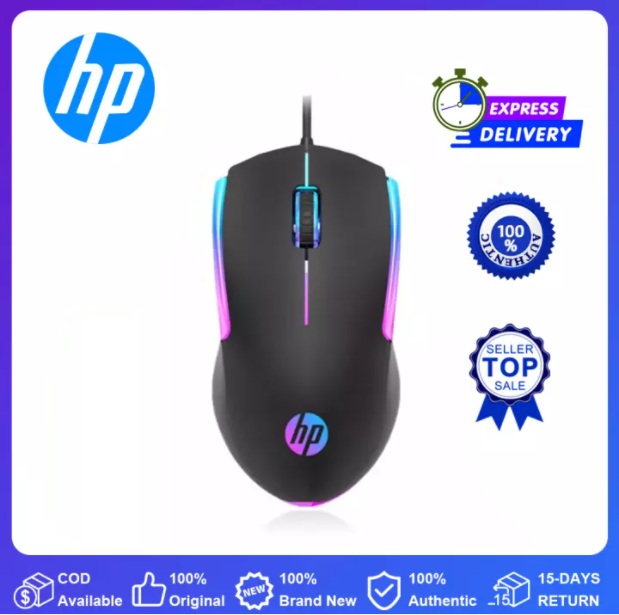 Original HP M160 Wired Mouse High Performance Optical Gaming Mouse With 7 Colours Rainbow LED ...
