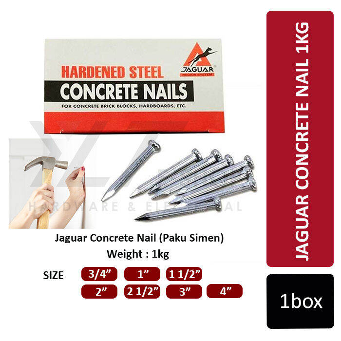 Jaguar Concrete Nail 1KG (paku simen) | Lazada