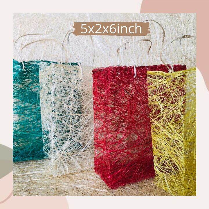 Abaca Souvenir Gift Bag Natural and Colored for Giveaway Bag Succulents ...
