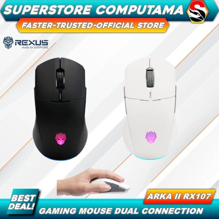 Rexus Arka II RX-107 Dual Connection - RGB Wireless Gaming Mouse ...