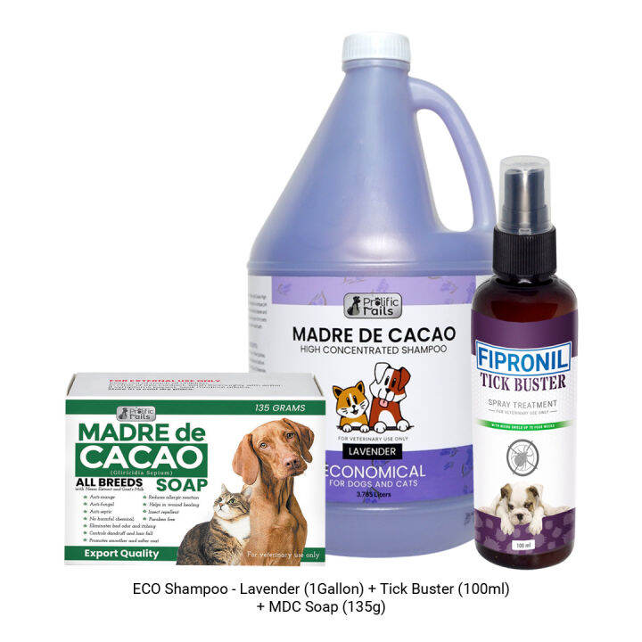 Pro-lific Tails Madre De Cacao Lavender Scent Shampoo 1 Gallon with ...