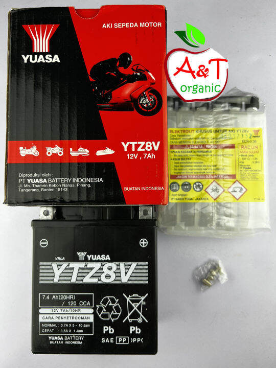 YUASA YTZ8V 7AH Genuine Battery INDONESIA for Yamaha XMAX / HONDA PCX ...