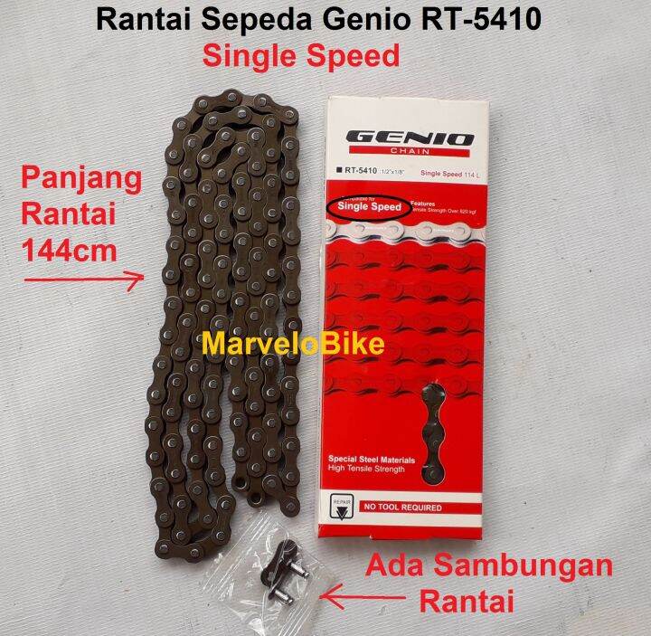 Rantai Sepeda Genio RT-5410 Single Speed 114L | Lazada Indonesia