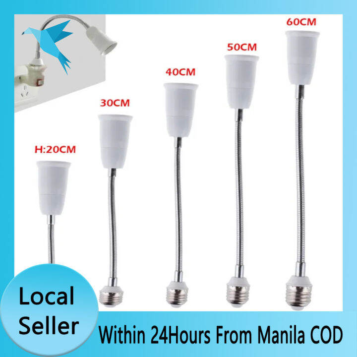 Bulb Extension Tool LED 20cm/30cm/50cm Light Bulb Lamp Holder Flexible ...