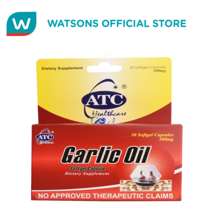 ATC Garlic Oil Softgels Cap 500mg (30 Capsules) | Lazada PH