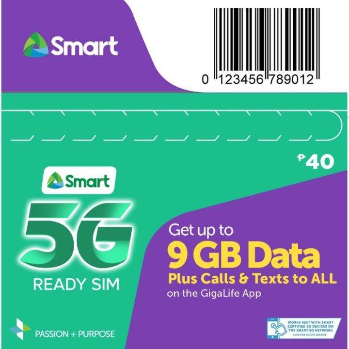 Smart 5G/LTE Tri-Cut Sim Free 9GB Data | Lazada PH