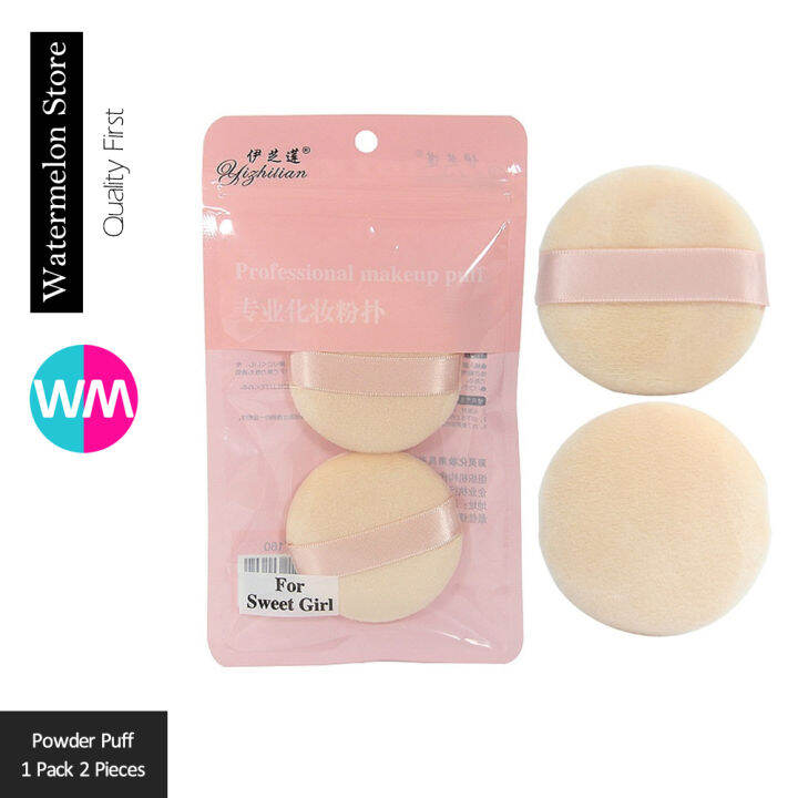 1 Pack (2 Pcs) Makeup Face Powder Puffs Sponge Applicator Small ...