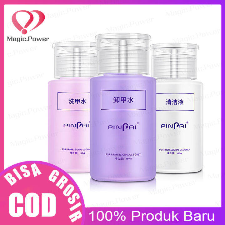 Pinpai Cleanser 160ml / Pinpai Remover 160 ml / Nail Gel Polish Remover /Pure Aceton menghapus ...