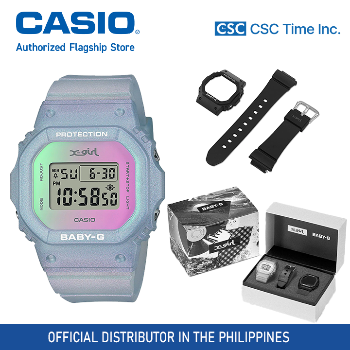 Casio BABY-G Limited Edition X-Girl (BGD-565XG-2DR) Blue Resin Strap ...
