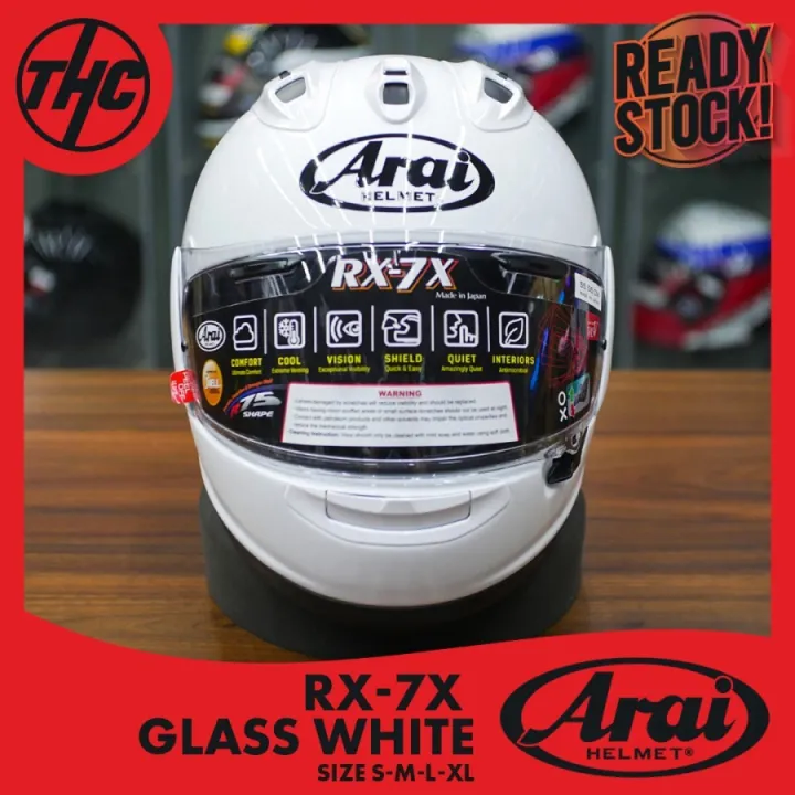 ARAI HELMET RX-7X GLASS WHITE | Lazada Indonesia