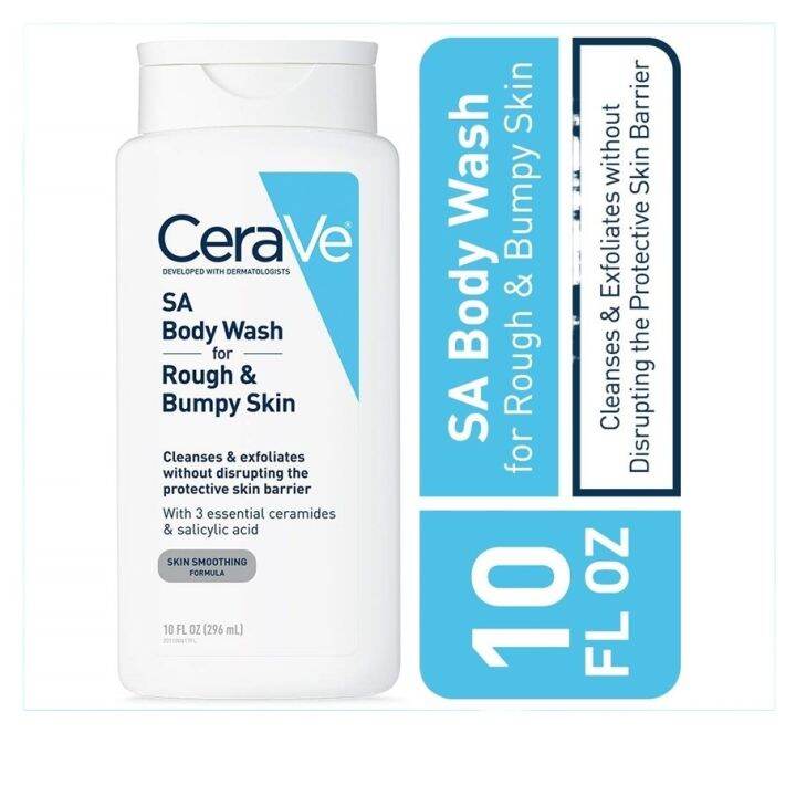 CeraVe SA Body Wash for Rough and Bumpy Skin with Salicylic Acid ...