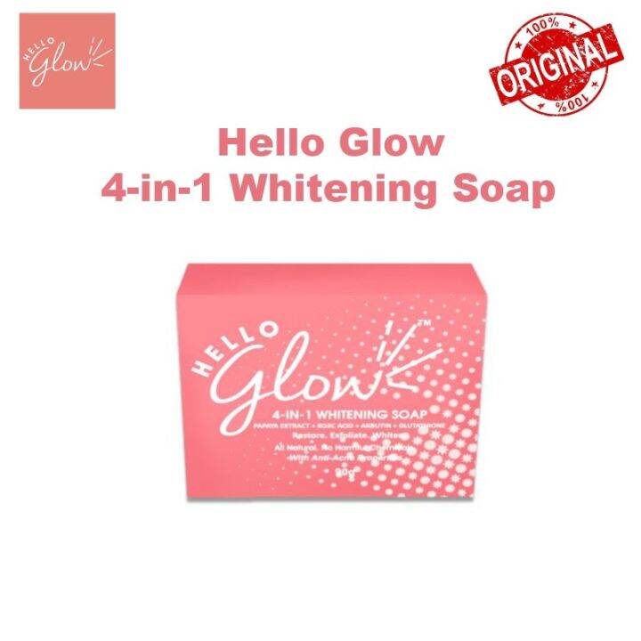 Hello Glow 4 in 1 Whitening Soap | Lazada PH