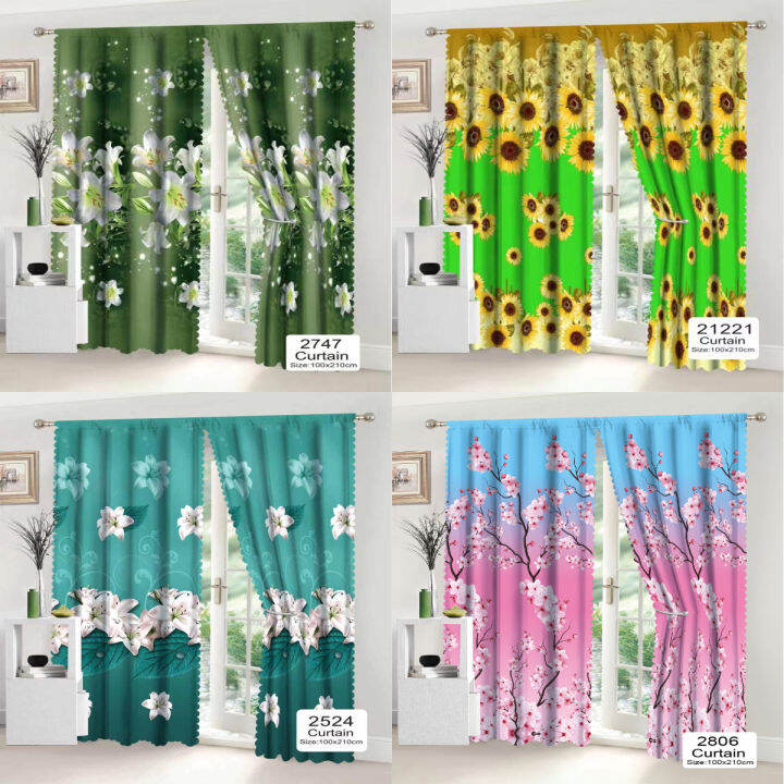 [Colorful In Life] New Fashion Curtain Kurtina SIZE:100*210CM | Lazada PH
