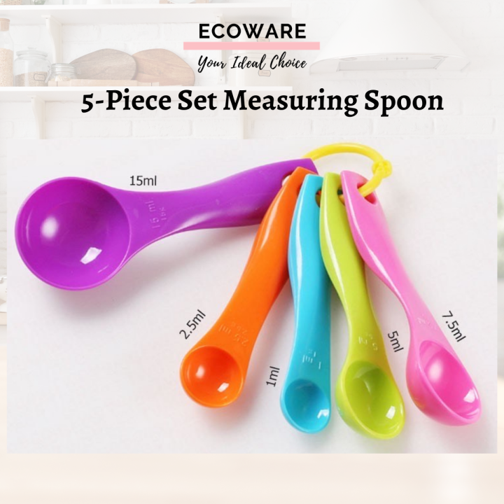 5pc set Colorful Measuring Spoon | Plastic Measuring Spoon (Size 1ML 2 ...