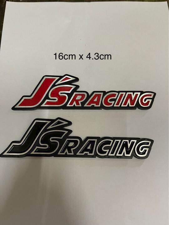 car emblem JSracing metal logo car js racing emblem 3D metal quality ...