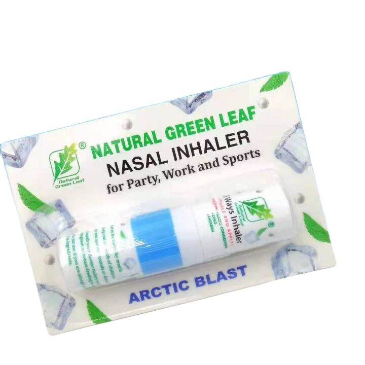 MJ Z&C SHOP ( Set of 4 ) NATURAL GREEN LEAF 2 Ways Inhaler (Arctic ...