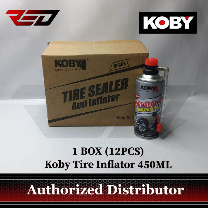 1 BOX / 12 PCS Koby Tire Sealer and Inflator 450ML | Lazada PH